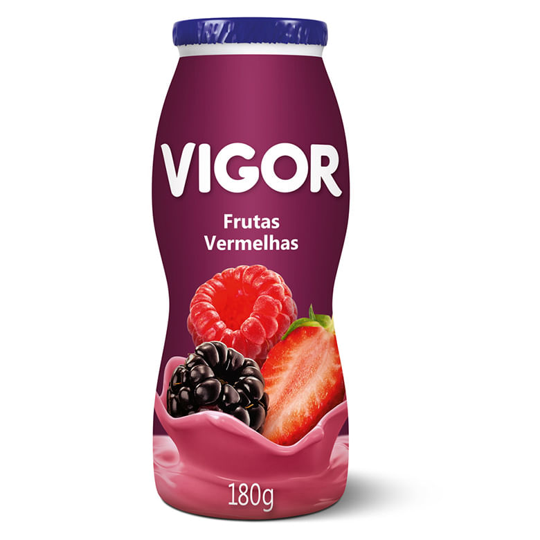 Iogurte Líquido Vigor Frutas Vermelhas Garrafa 180ml Covabra