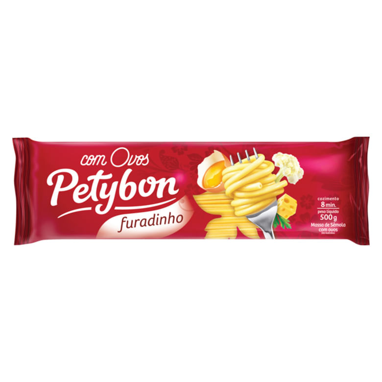 Macarrão Petybon com Ovos Espaguete Furadinho 500g - Covabra Macarrão Petybon com Ovos Espaguete Furadinho 500g - Covabra