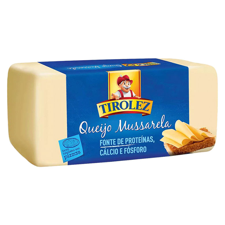 Queijo Mussarela Tirolez Peça 1 Unidade 4,120kg - Covabra