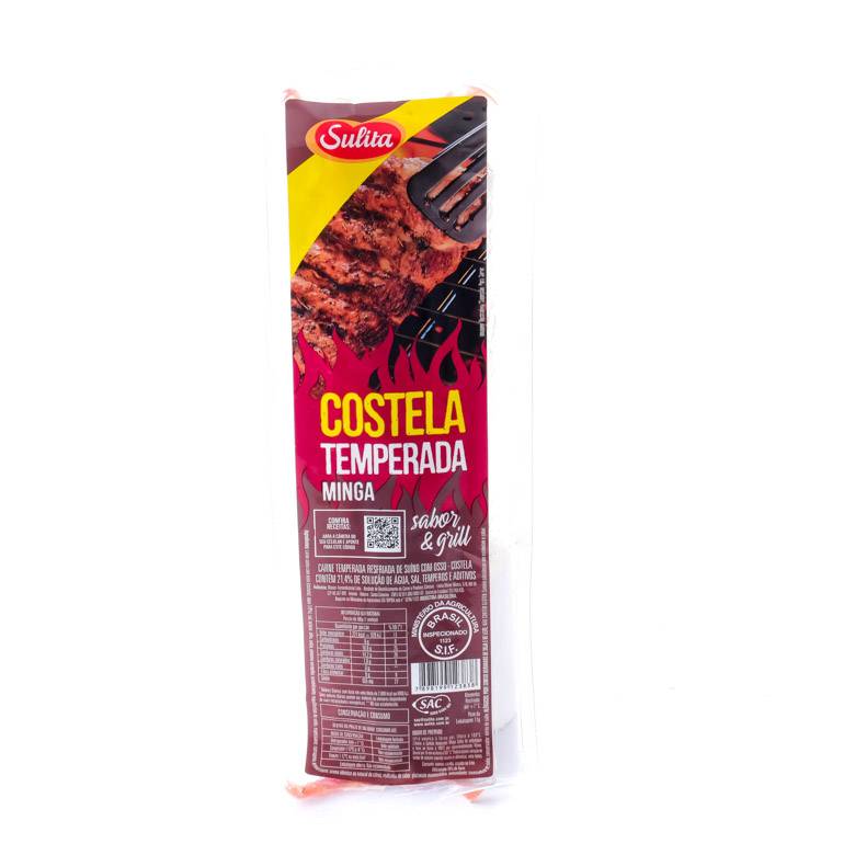 Costela Suína Sulita Minga Resfriada Temperada kg - Covabra
