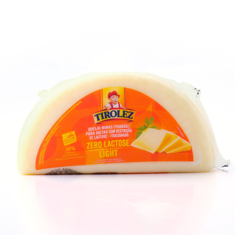Queijo Minas Tirolez Padrão Light Sem Lactose kg - Covabra