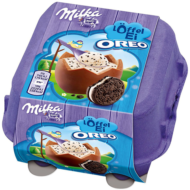 Ovo de Chocolate Milka Creme e Oreo 128g - Covabra