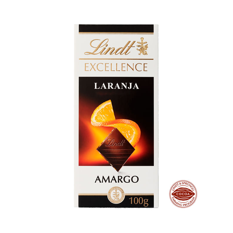 Chocolate Lindt Excellence Intense Orange 100g - Covabra