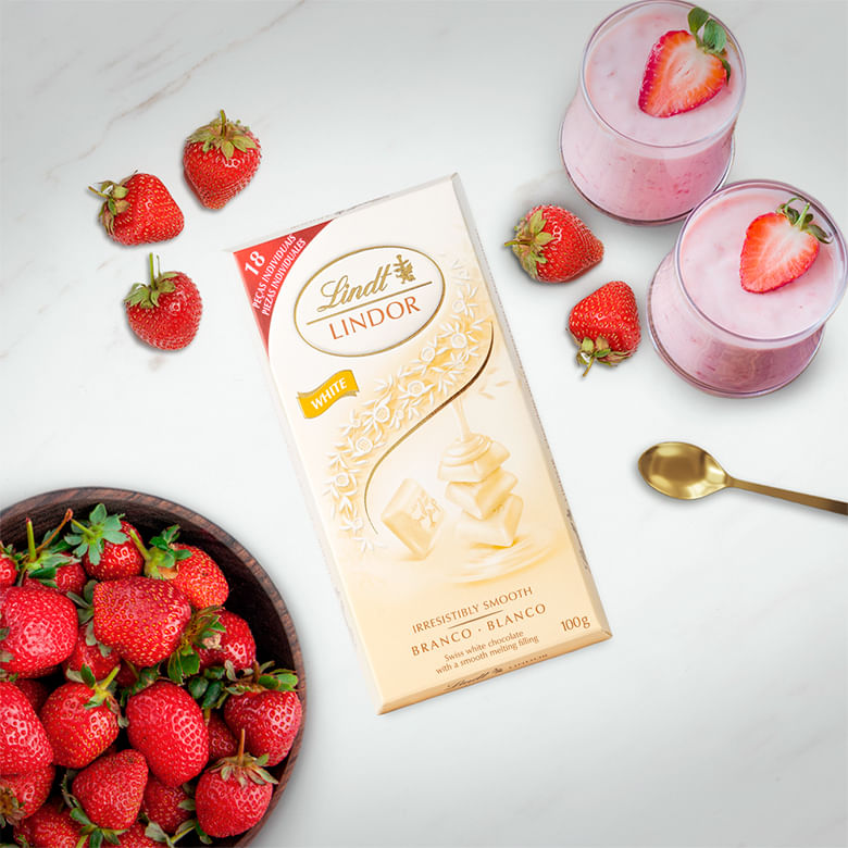 Chocolate Lindt Lindor White Single 100g - Covabra