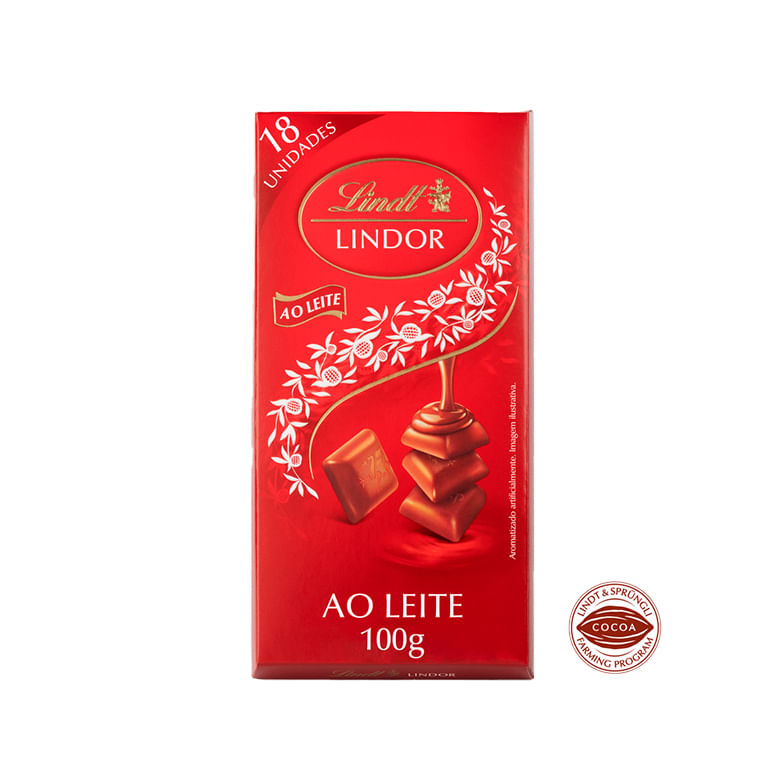 Chocolate Lindt Lindor Milk Single 100g - Covabra