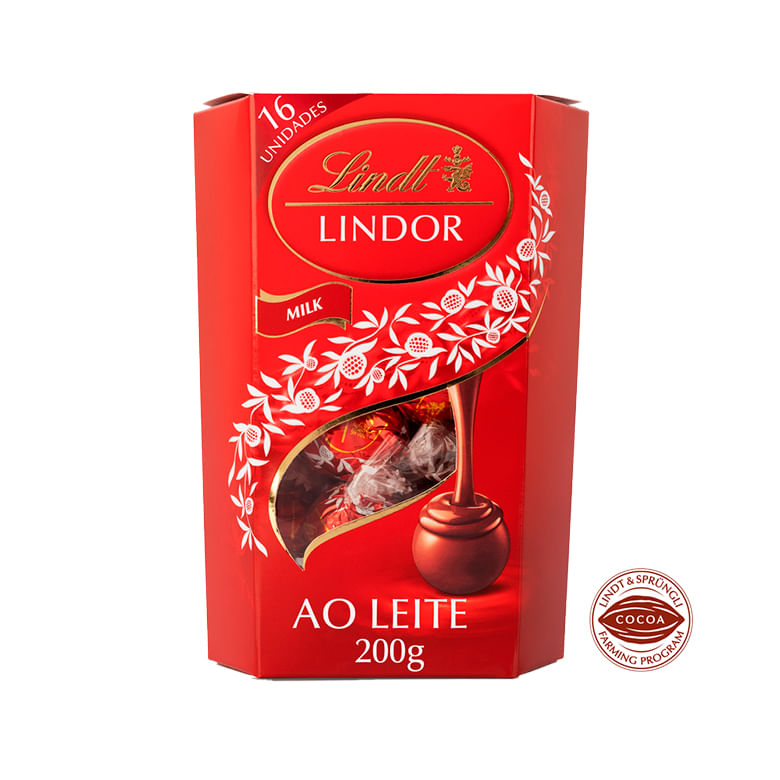 Bombom Lindt Lindor ao Leite 200g - Covabra