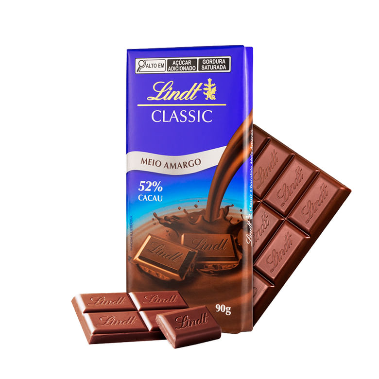 Chocolate Lindt Classic Meio Amargo 90g - Covabra Chocolate Lindt Classic Meio Amargo 90g - Covabra