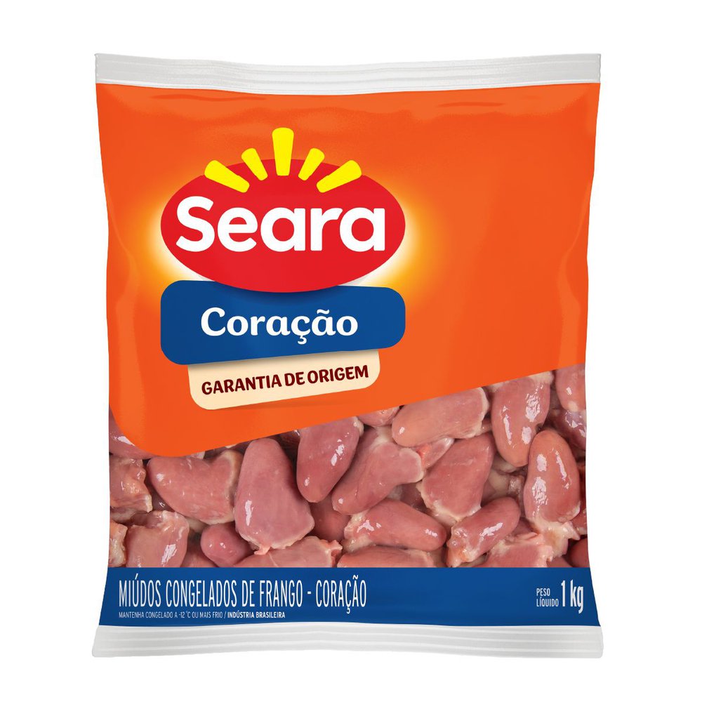 Coração de Frango Seara Congelado Pacote 1kg - Covabra