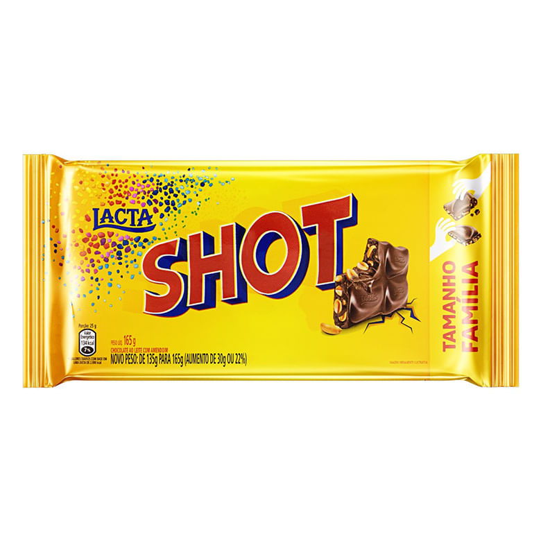 Chocolate Lacta Tablete Shot 165 g - Covabra