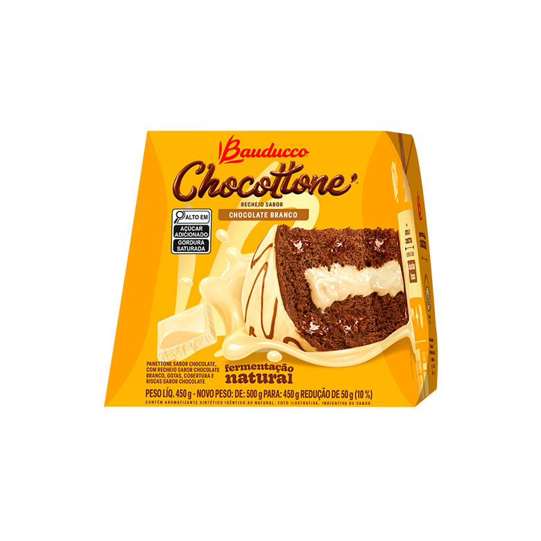 Chocottone Bauducco Cgotas Cobertura Chocolate 450g Covabra
