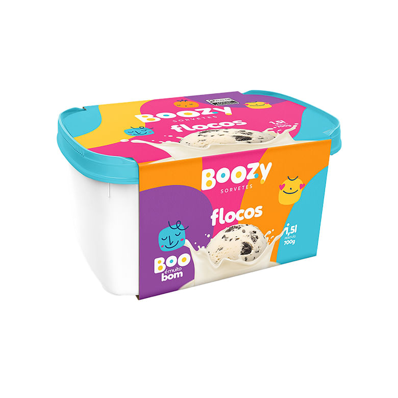 Sorvete Boozy Flocos 1,5l - Covabra