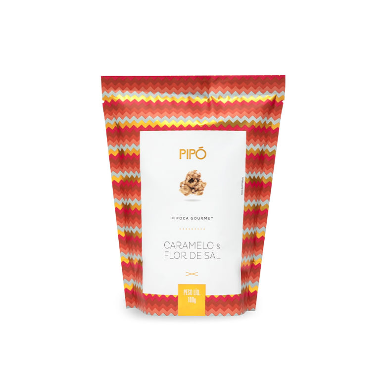 Pipoca Gourmet Pipó Sabor Caramelo e Flor de Sal 100g - Covabra