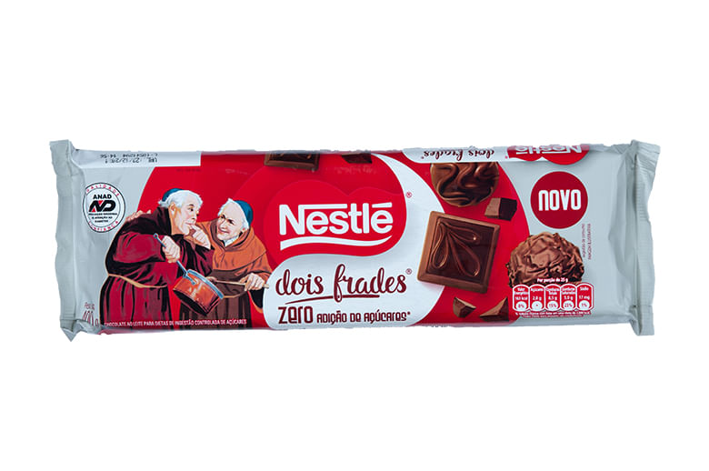 Cobertura Chocolate Nestle Dois Frades Zero Açúcar ao Leite 400g - Covabra