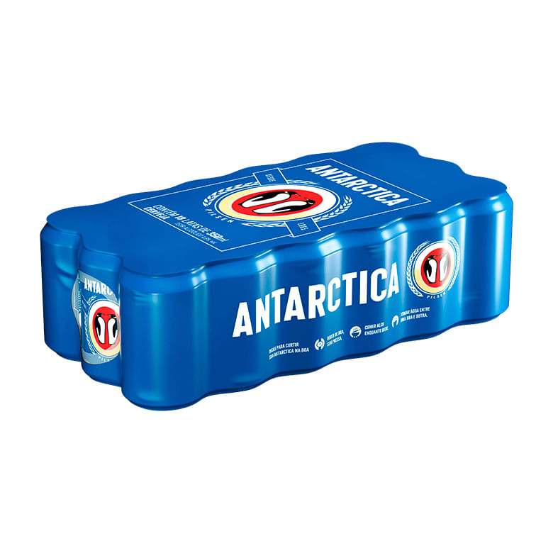 Cerveja Antarticta Pilsen Lata com 18 unidades 350ml - Covabra
