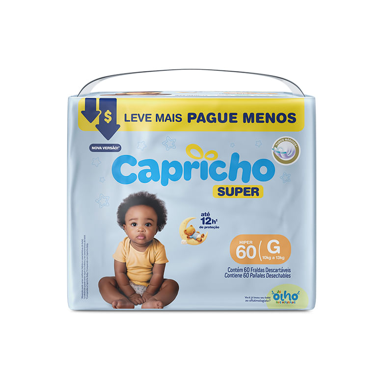 Fralda Capricho Super G com 60un - Covabra
