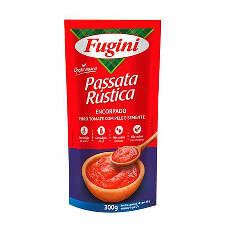 Passata de Tomate Fugini Rústica Sachê 300g - Covabra
