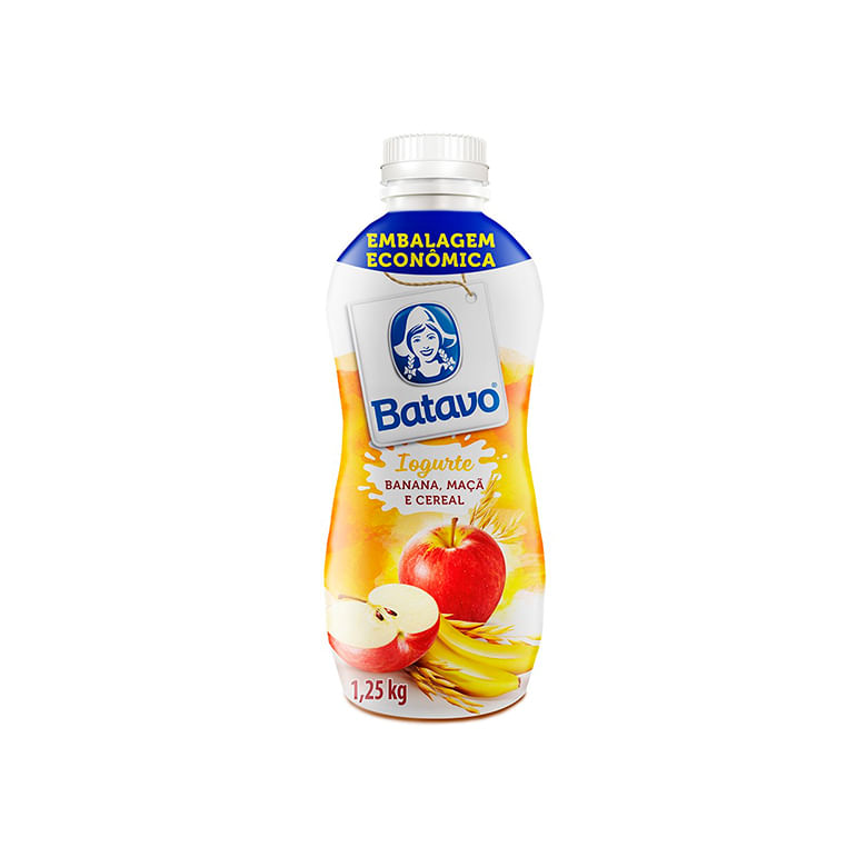 Iogurte Líquido Batavo Banana Maçã e Cereal 1.150g - Covabra