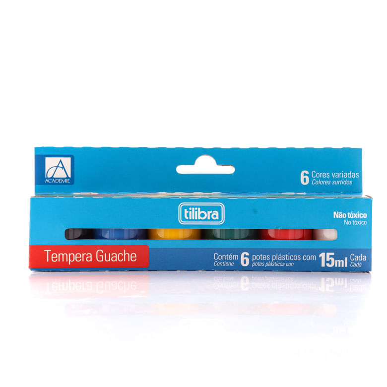 Tinta Guache Tilibra 15ml com 6Unidades - Covabra