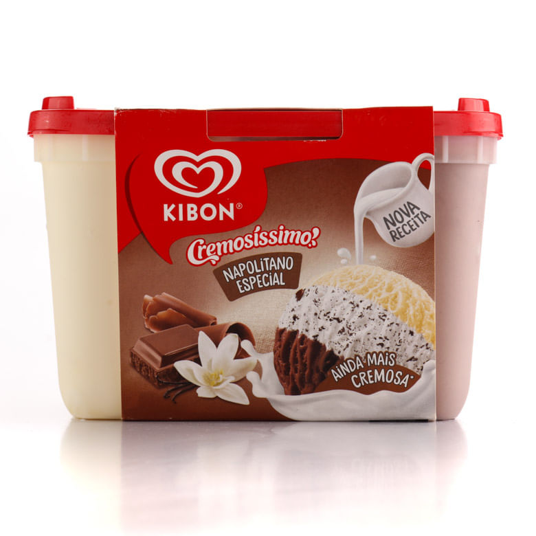 Sorvete Kibon Cremosíssimo Napolitano Especial Pote 2lt - Covabra