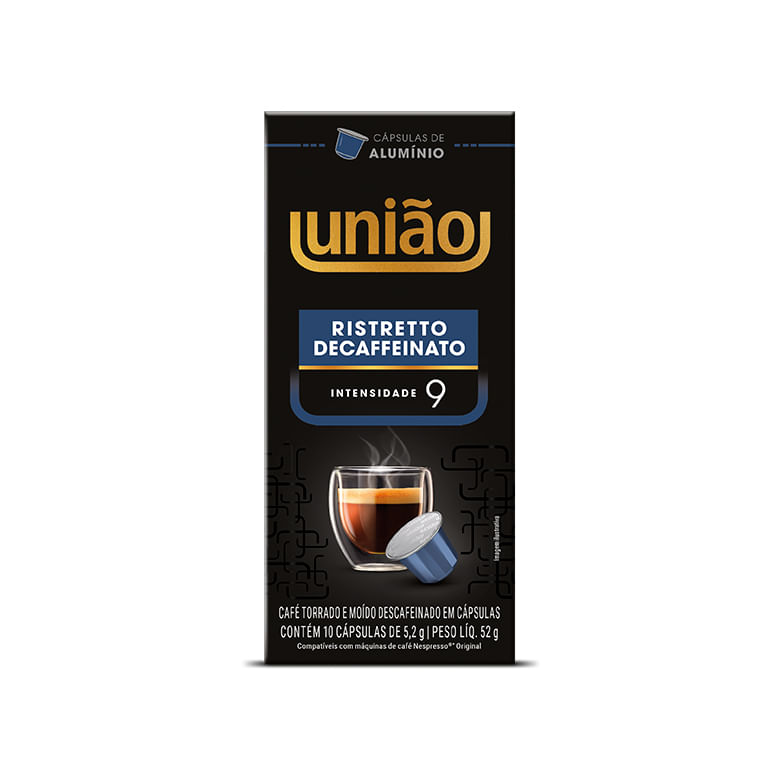Café União Ristretto Decaffeinato c/10 Cápsulas 52g - Covabra