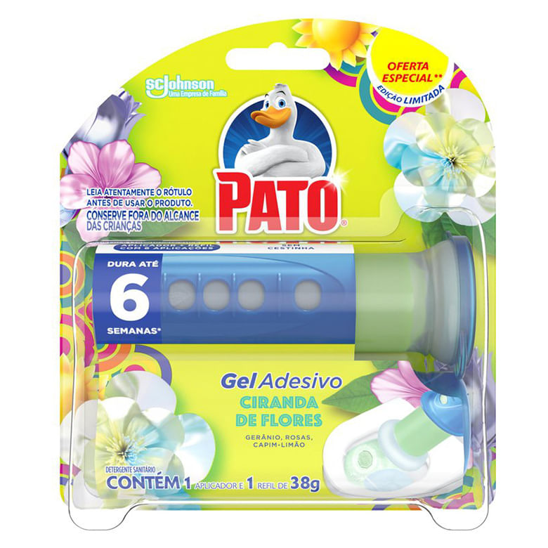 Higienizador Sanitário Pato Gel Adesivo Ciranda de Flores Edição ...