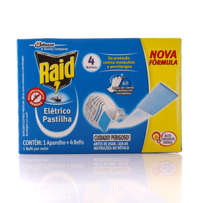 Aparelho Elétrico Raid + 4 Pastilhas un - Covabra