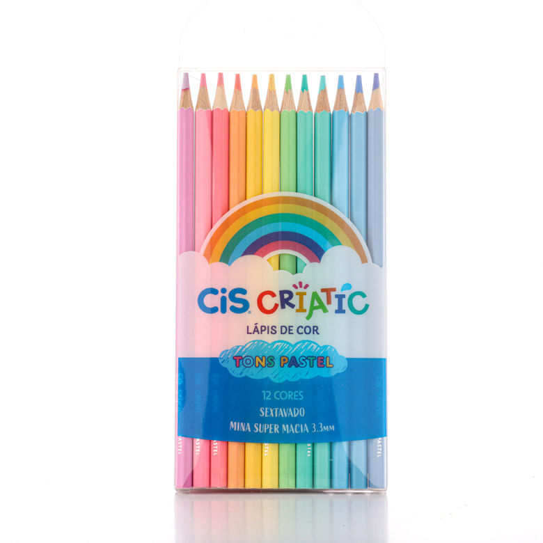 Lápis de Cor Cis Criatic Tons Pastel 12 Cores - Covabra