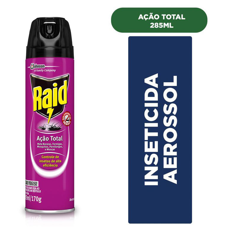 Inseticida Raid Ação Total Aerosol 285ml - Covabra