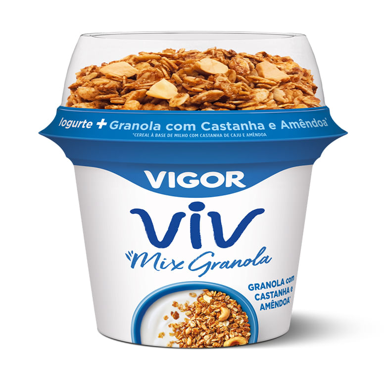 Iogurte Mix Vigor Viv Granola + Castanha 140g - Covabra