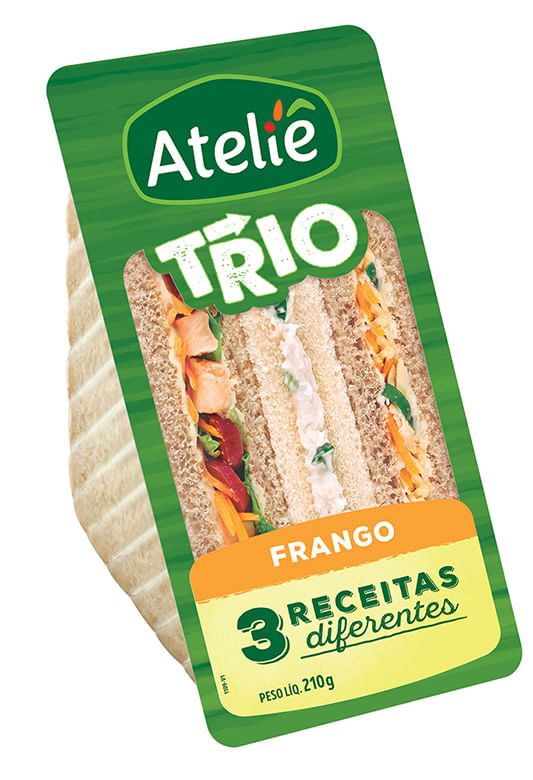 Sanduiche Ateliê do Sabor Trio Mix Frango 210g - Covabra