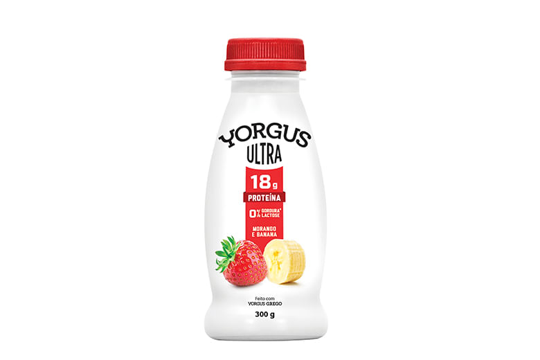 Iogurte Yorgus Ultra Zero Lactose Morango e Banana 300g - Covabra