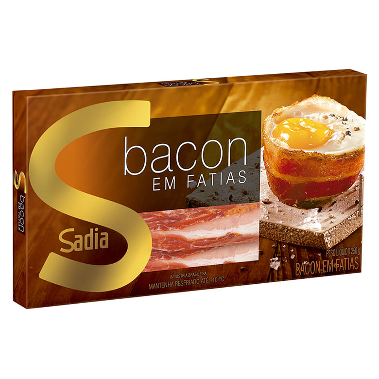Bacon Sadia Defumado Fatiado 250g - Covabra