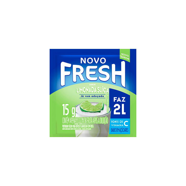 Refresco em Pó Fresh Limonada Suíça 15g - Covabra