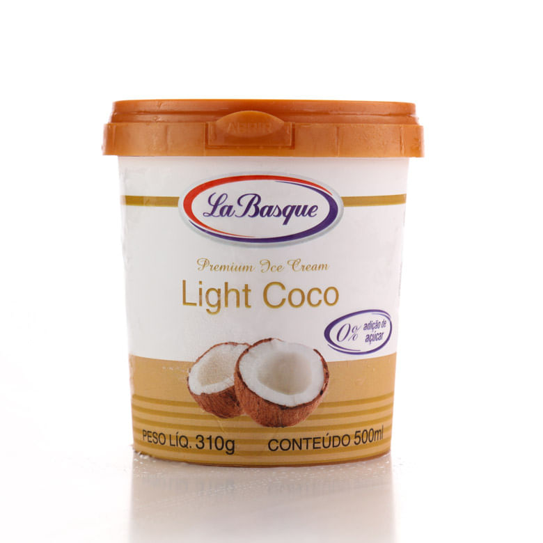 Sorvete La Basque Light Coco 500ml - Covabra