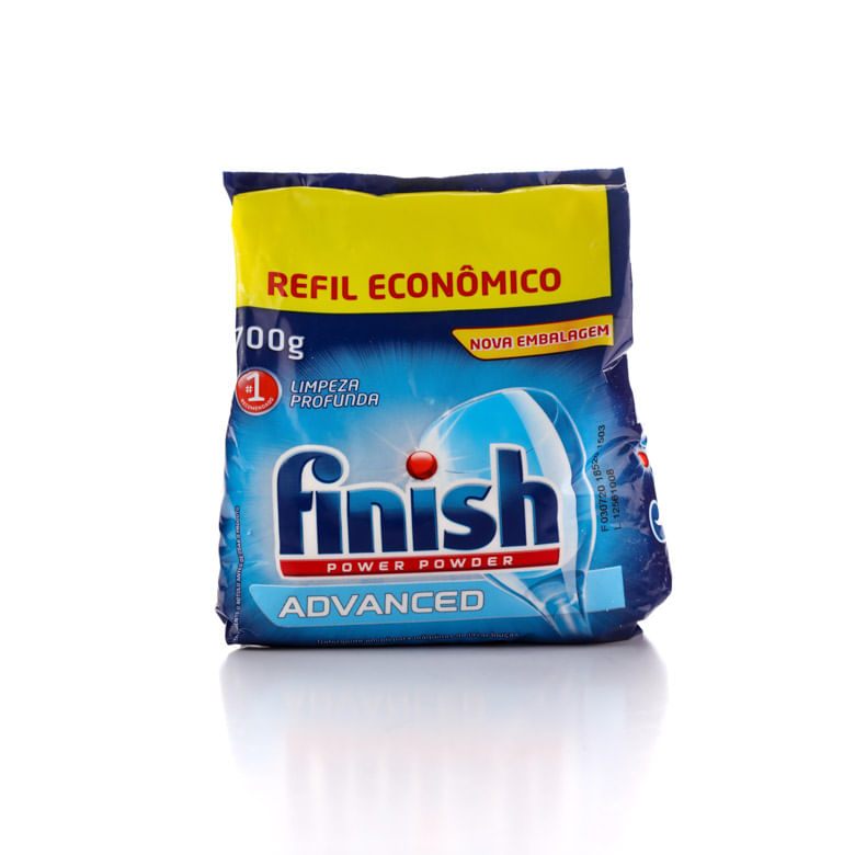 Detergente Pó Finish Power Advanced para Máquina de Lavar Louça Refil ...