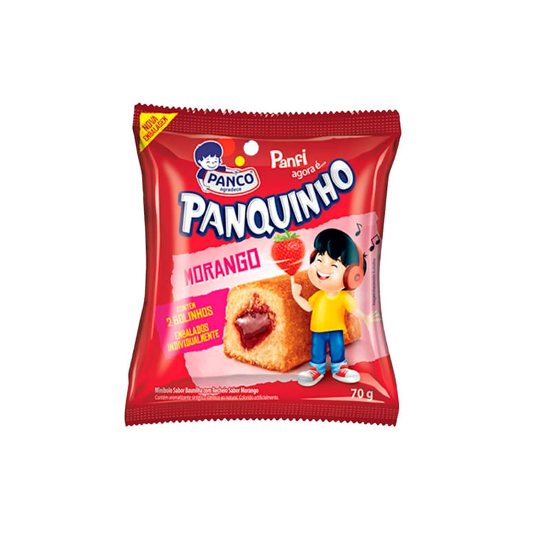 Bolinho Panco Panfi Morango 70g - Covabra