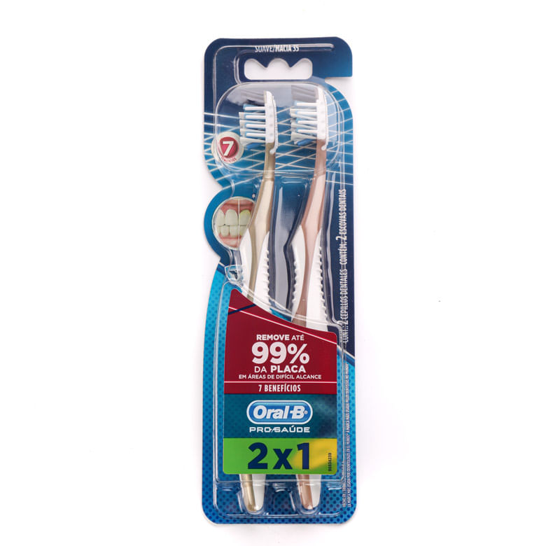 Escova Dental Oral B Pro Saúde 7 Benefícios Leve 2 Pague 1Unidade - Covabra