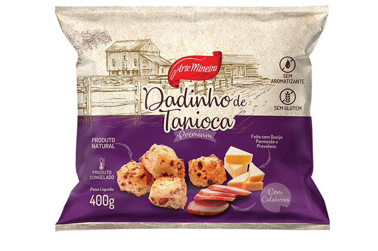 Dadinho de Tapioca Arte Mineira Calabresa 400g - Covabra