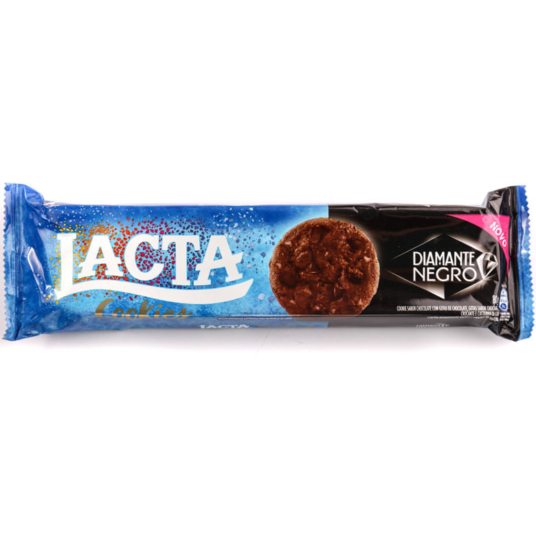 Biscoito Lacta Cookies Diamante Negro 80g - Covabra