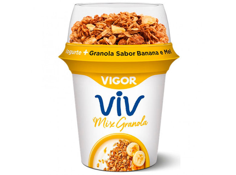 Iogurte Mix Vigor Viv Granola e Mel 165gr - Covabra