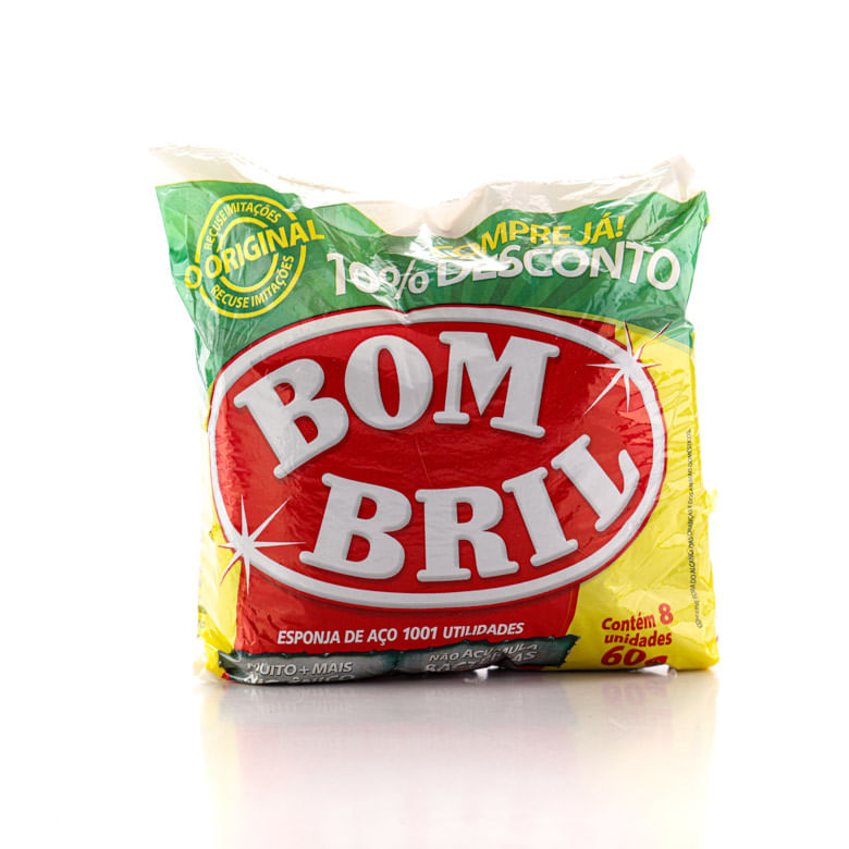 Lã de Aço Bombril com 10% Desconto 8Unidades - Covabra