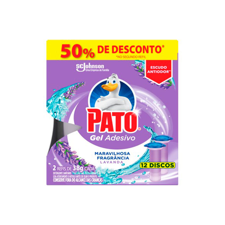 Higienizador Sanitário Pato Gel Adesivo Lavanda 50% Desconto Segundo ...