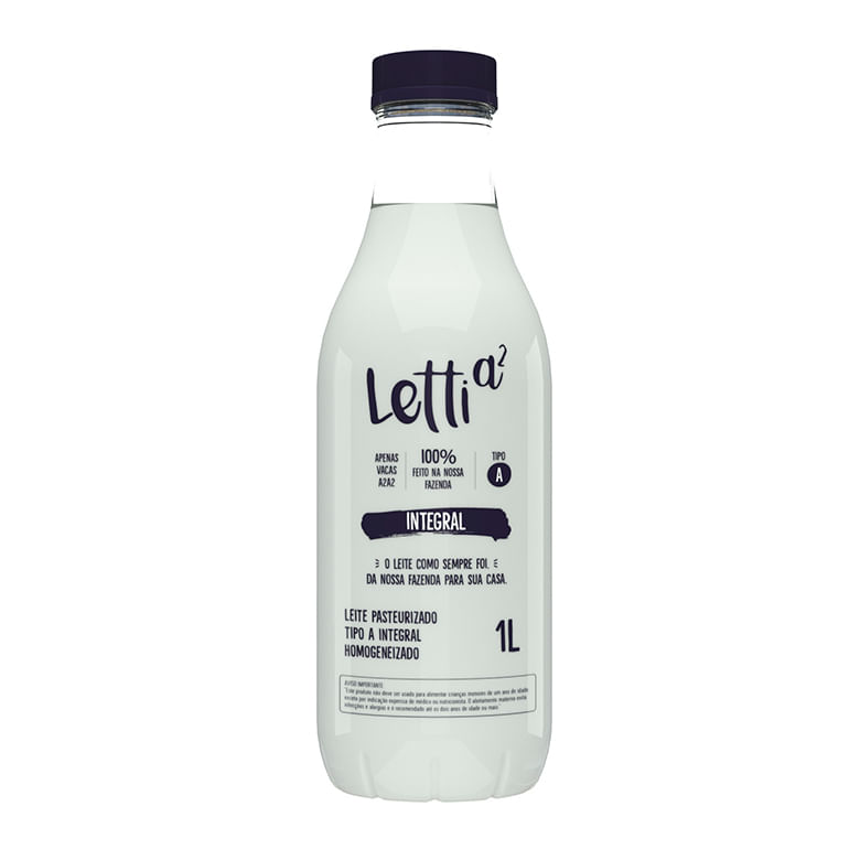 Leite Letti Pasteurizado Tipo A Integral Garrafa 1lt - Covabra