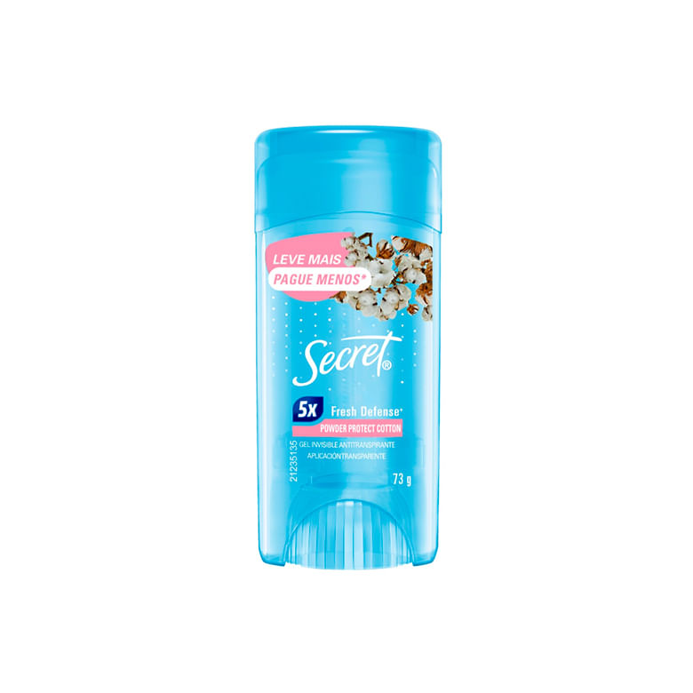Desodorante Secret Clear Gel Cotton Lv + Pg - 73ml - Covabra