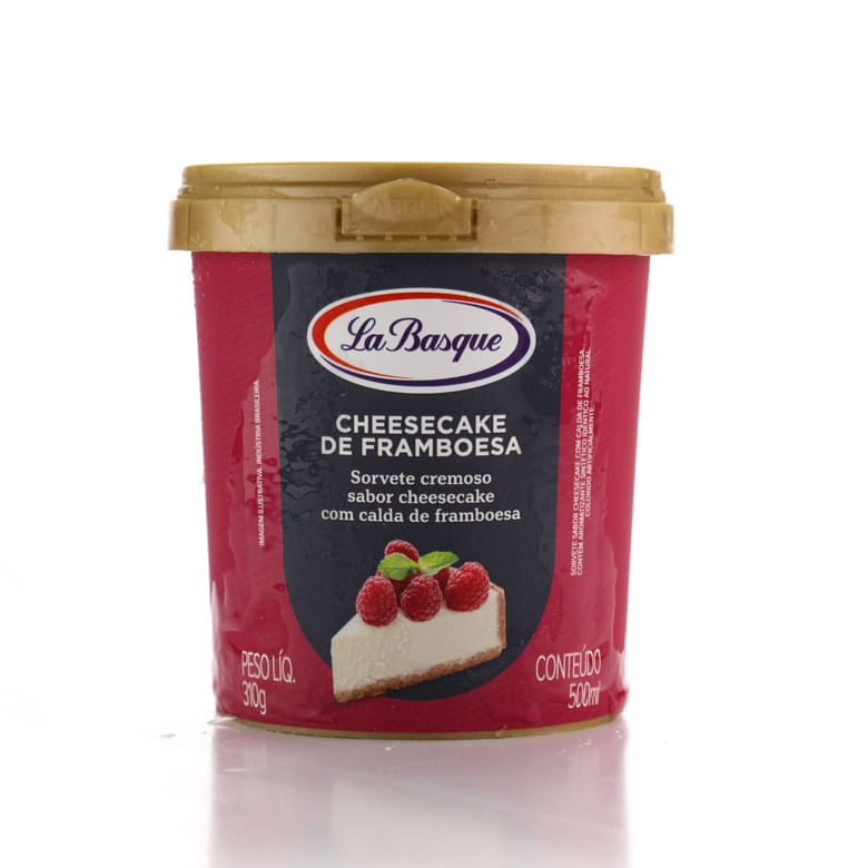 Sorvete La Basque Cheesecake Framboesa 500ml - Covabra