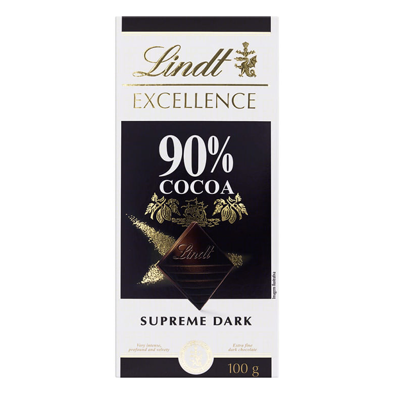 Chocolate Lindt Excellence Dark 90% Cocoa 100g - Covabra