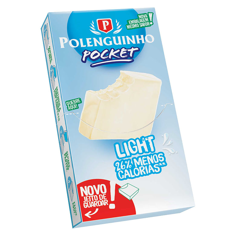 Queijo Processado Polenguinho Light com 2 Unidades 34g - Covabra