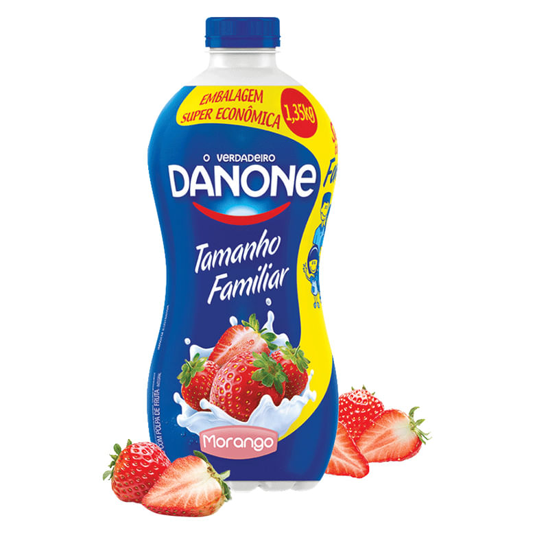 Iogurte Líquido Danone Morango Garrafão 1.350g - Covabra