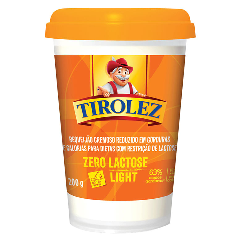 Requeijão Tirolez Light Zero Lactose 200g - Covabra