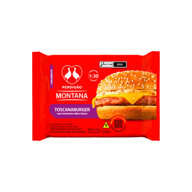 Burguer Perdigão Montana ToscanaBurger com Maionese 145g - Covabra